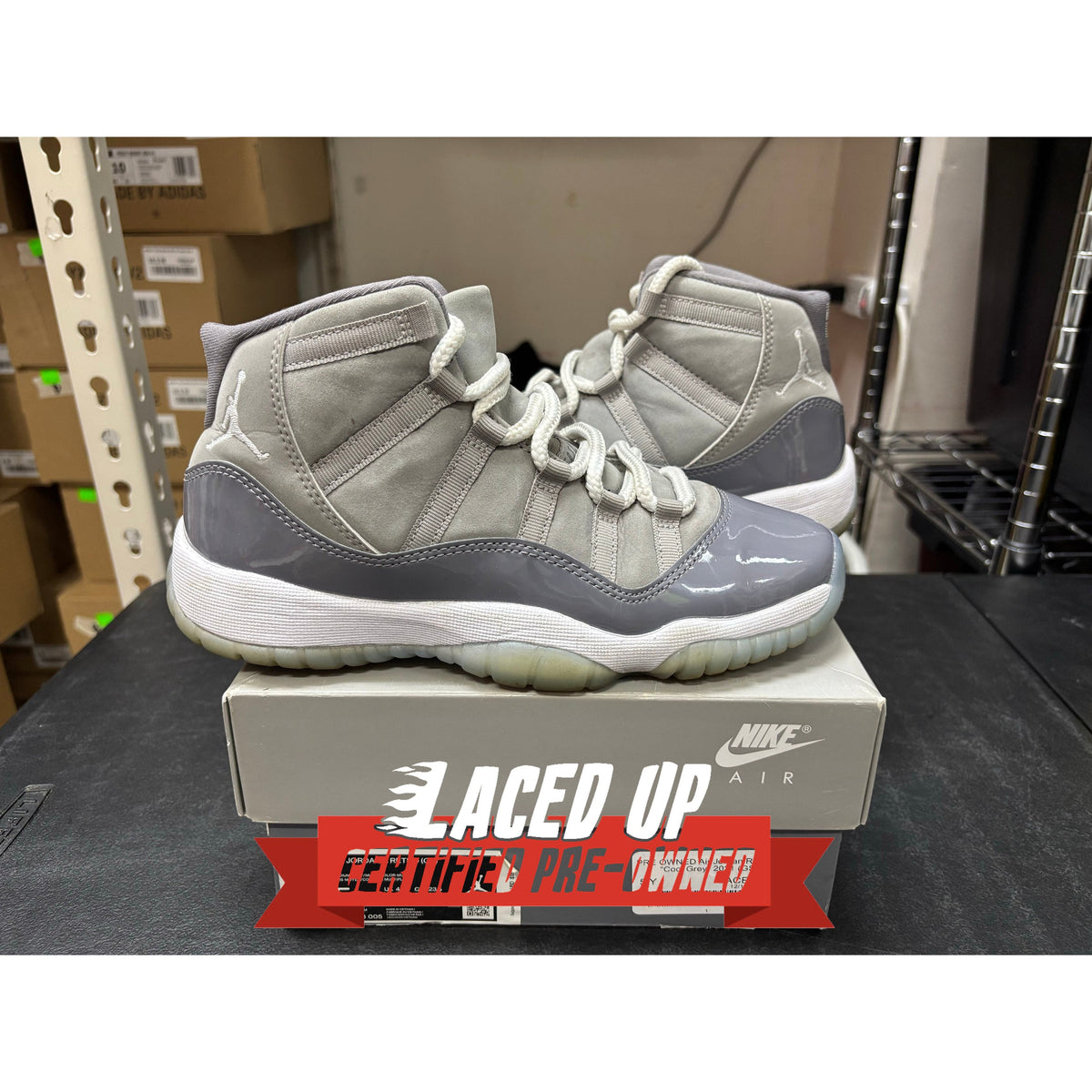 PRE OWNED Air Jordan Retro 11 "Cool Grey" 2021 (GS) – LacedUp