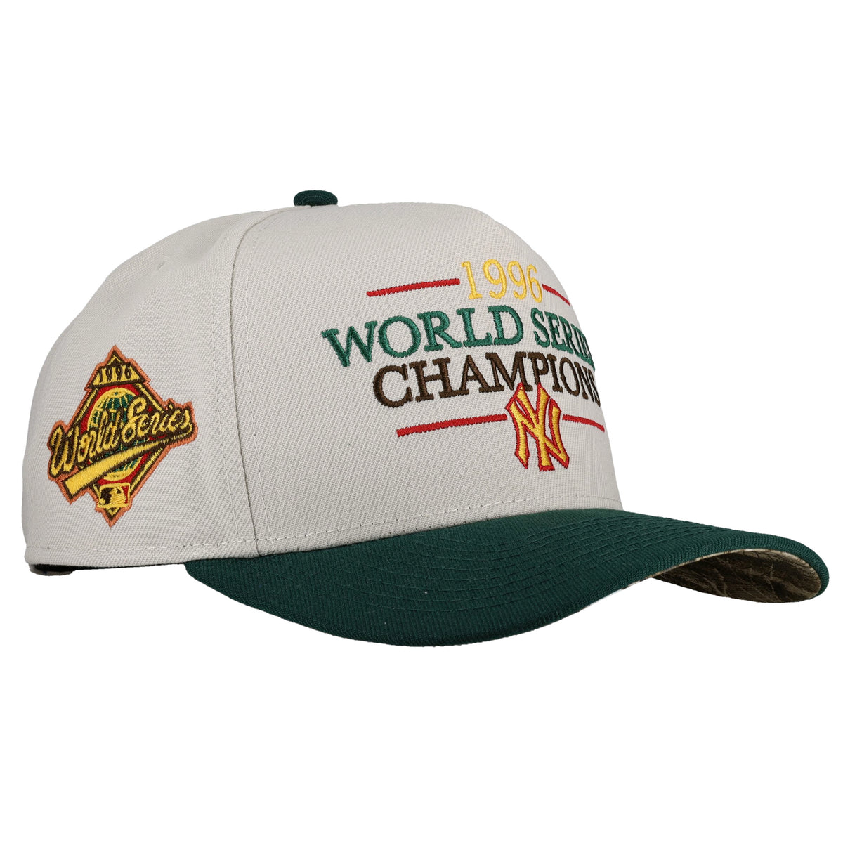 New York Yankees 1996 WS New Era 9Fifty A Frame Snapback Hat (stone/Ca ...