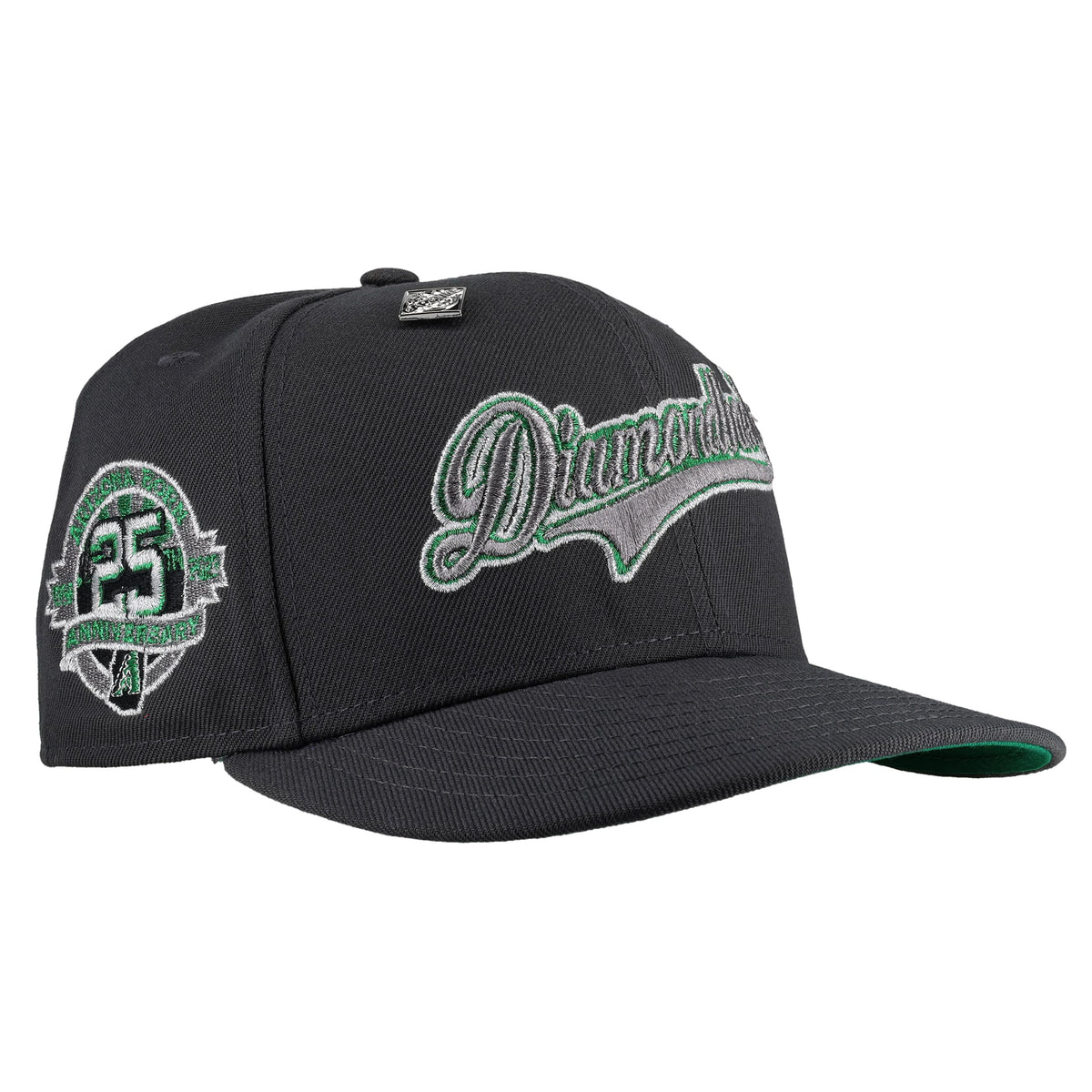 Arizona Diamondbacks Script 25th Anniversary Graphite Metallic 59Fifty ...