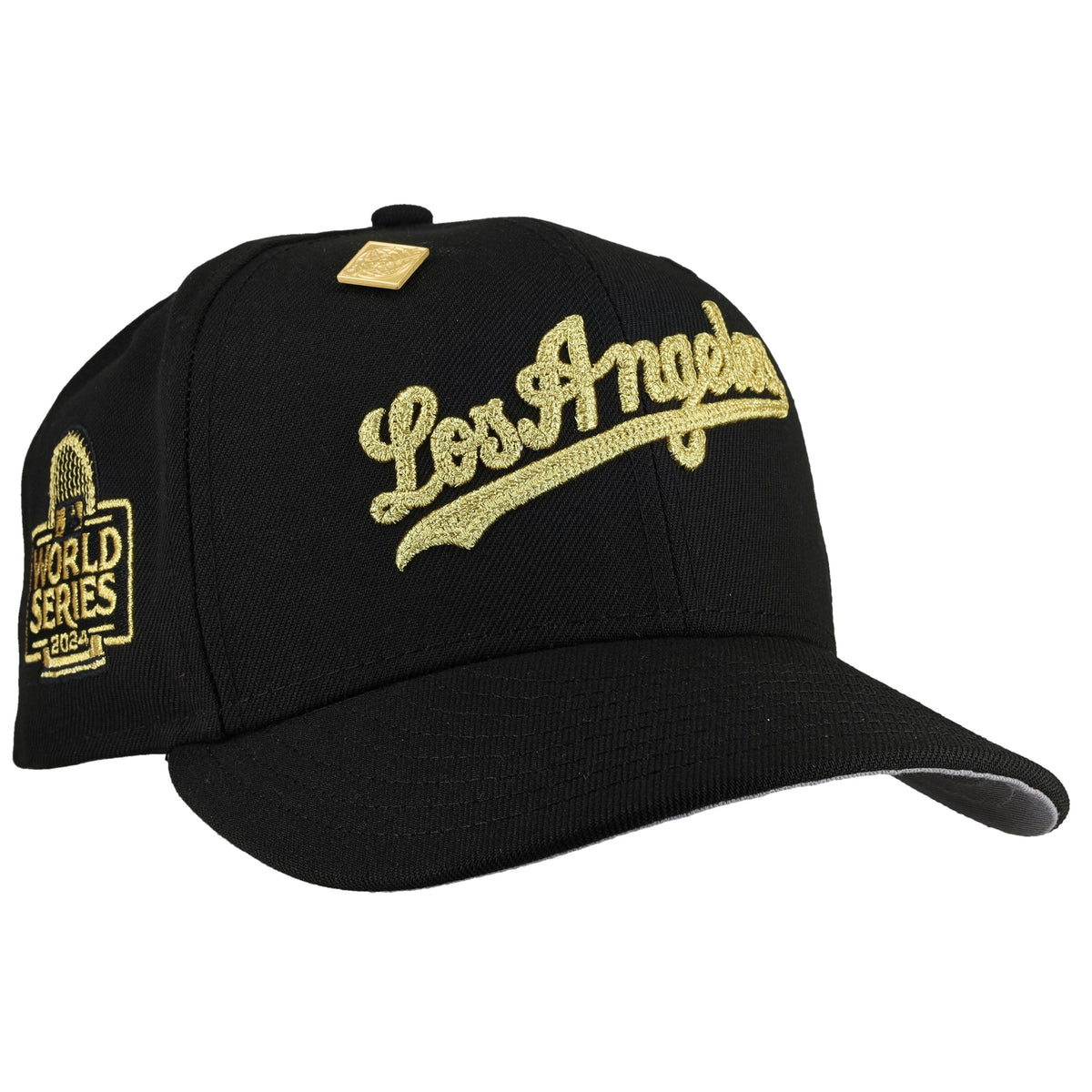 Los Angeles Dodgers 2024 World Series Chainstitch Gold Metallic 59Fift ...
