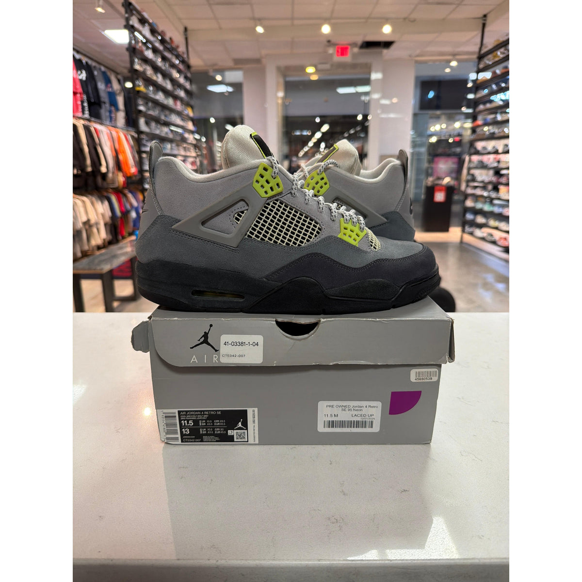 PRE OWNED Jordan 4 Retro SE 95 Neon – LacedUp