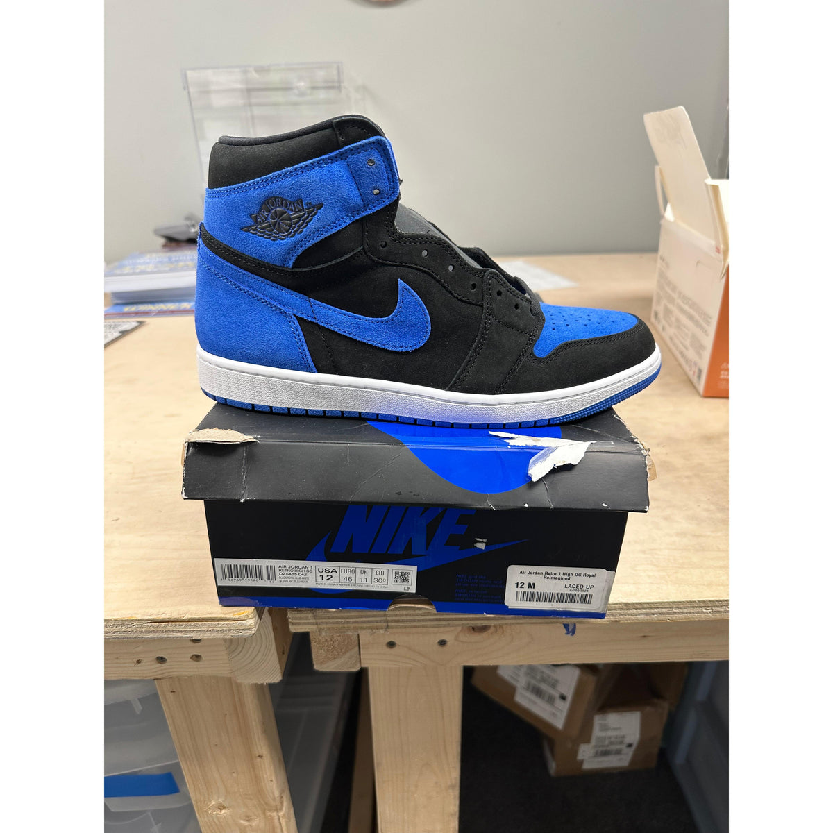 Air Jordan Retro 1 High OG Royal Reimagined (DAMAGED BOX) – LacedUp