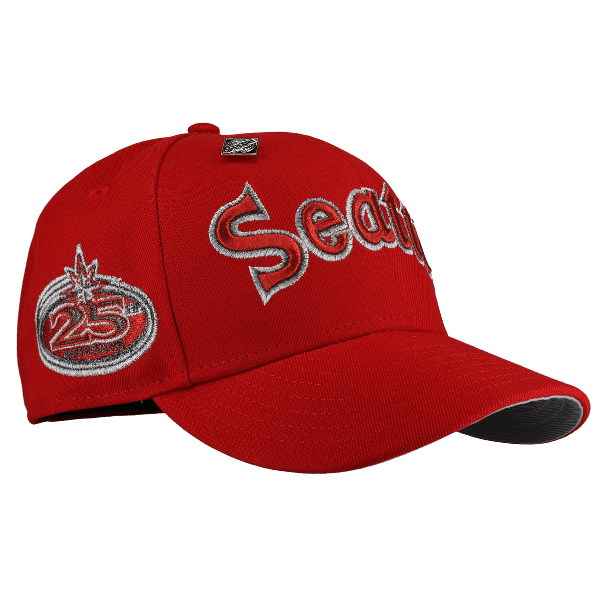 Seattle Mariners 25th Anniversary Red Dome Metallic 59Fifty Fitted Hat ...
