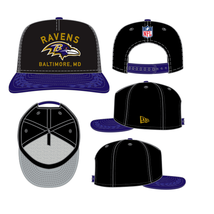 Baltimore Ravens NFL New Era 9Fifty A Frame Snapback Hat – LacedUp