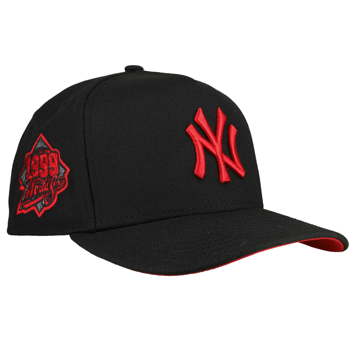 New York Yankees 1999 WS Metallic 9Fifty A Frame Snapback Hat (Red Bri ...