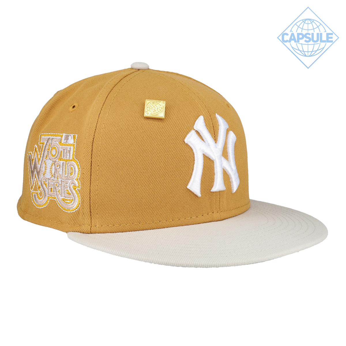Capsule Hats - New York Yankees 75th World Series Patch Fitted Hat ...