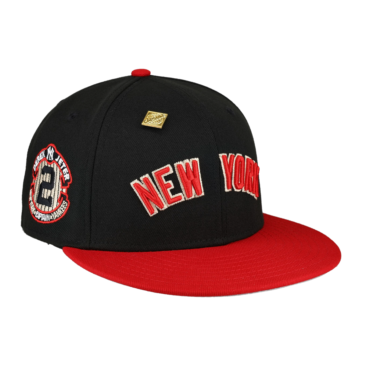 New York Yankees Derek Jeter Patch Script Logo 59fifty Fitted Hat – LacedUp