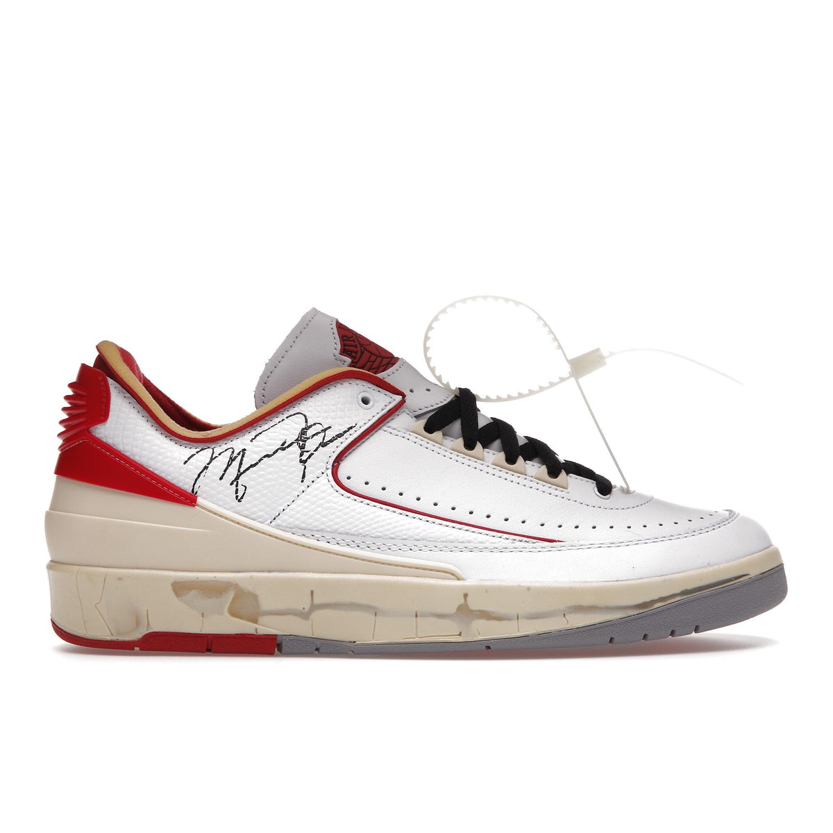 Air Jordan Retro 2 "OFF-WHITE X AIR JORDAN" SP 'WHITE VARSITY RED ...